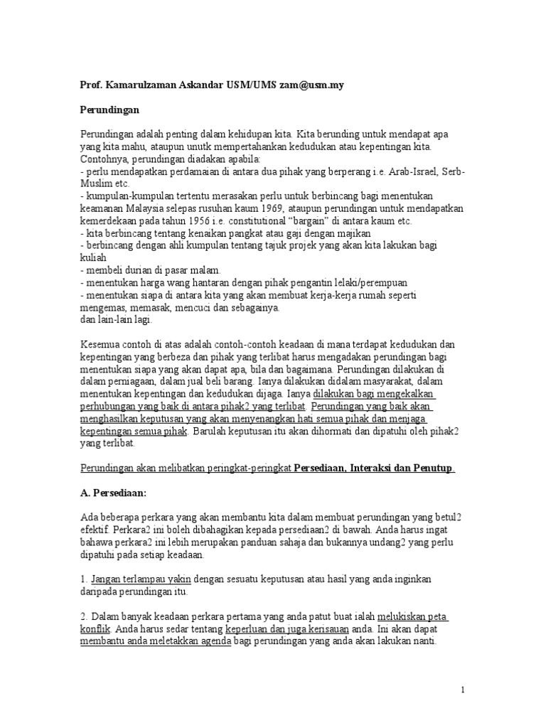Langkah Perundingan | PDF