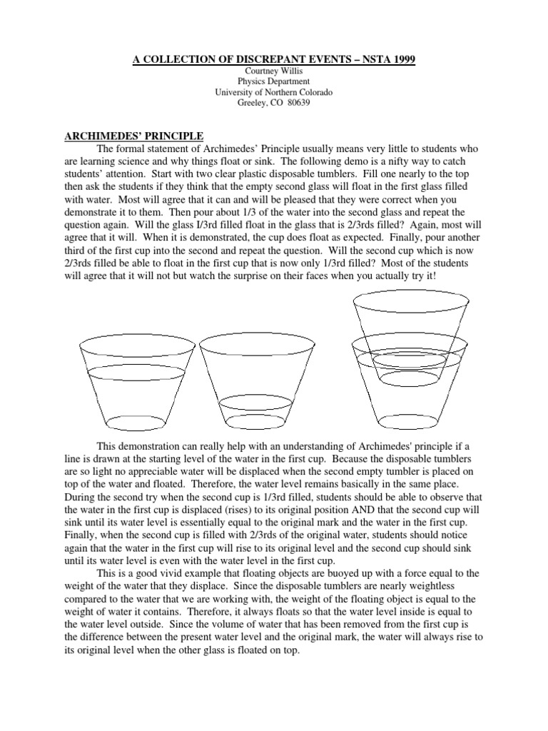 Discrepant Events PDF | PDF | Buoyancy | Theory