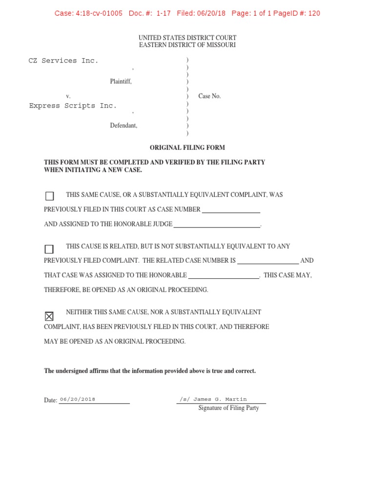 2018.06.20 Doc 1-17 Original Filing Form PDF | PDF | Social Science