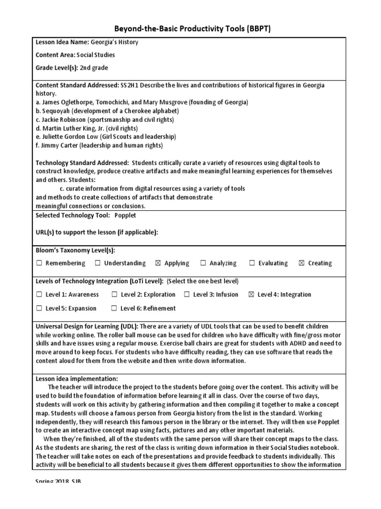 BBPT Lesson Idea Itec | PDF | Learning | Behavior Modification