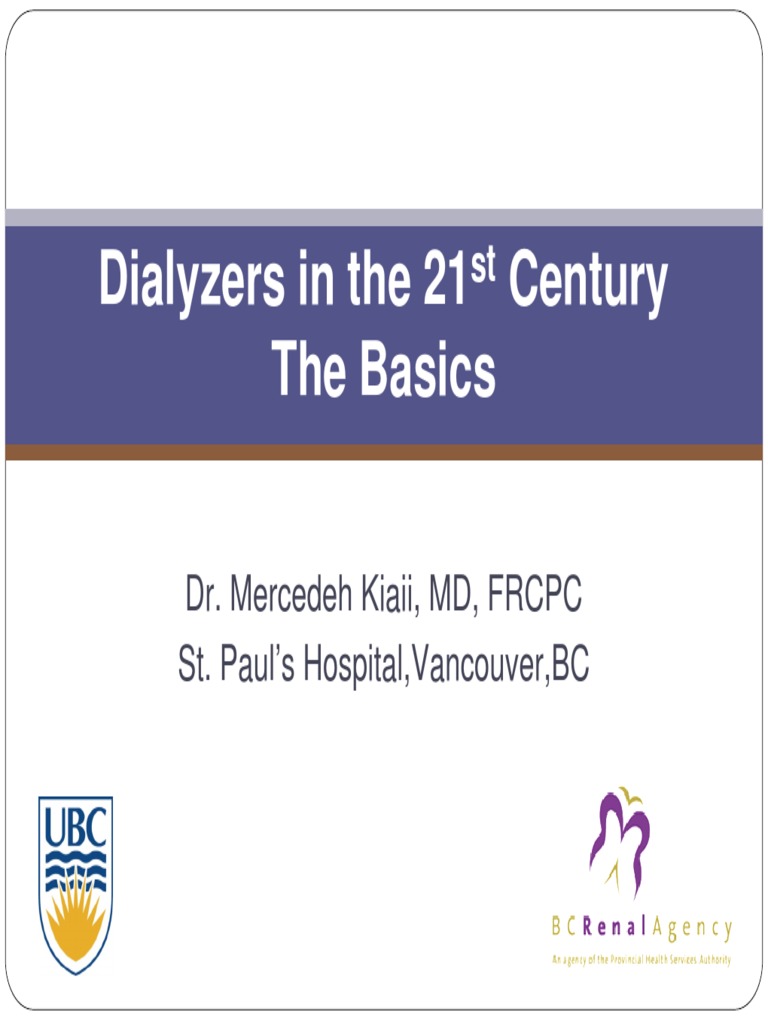 M. Kiaii Dialyzer Talk-2013 | PDF | Chemistry | Physical Sciences