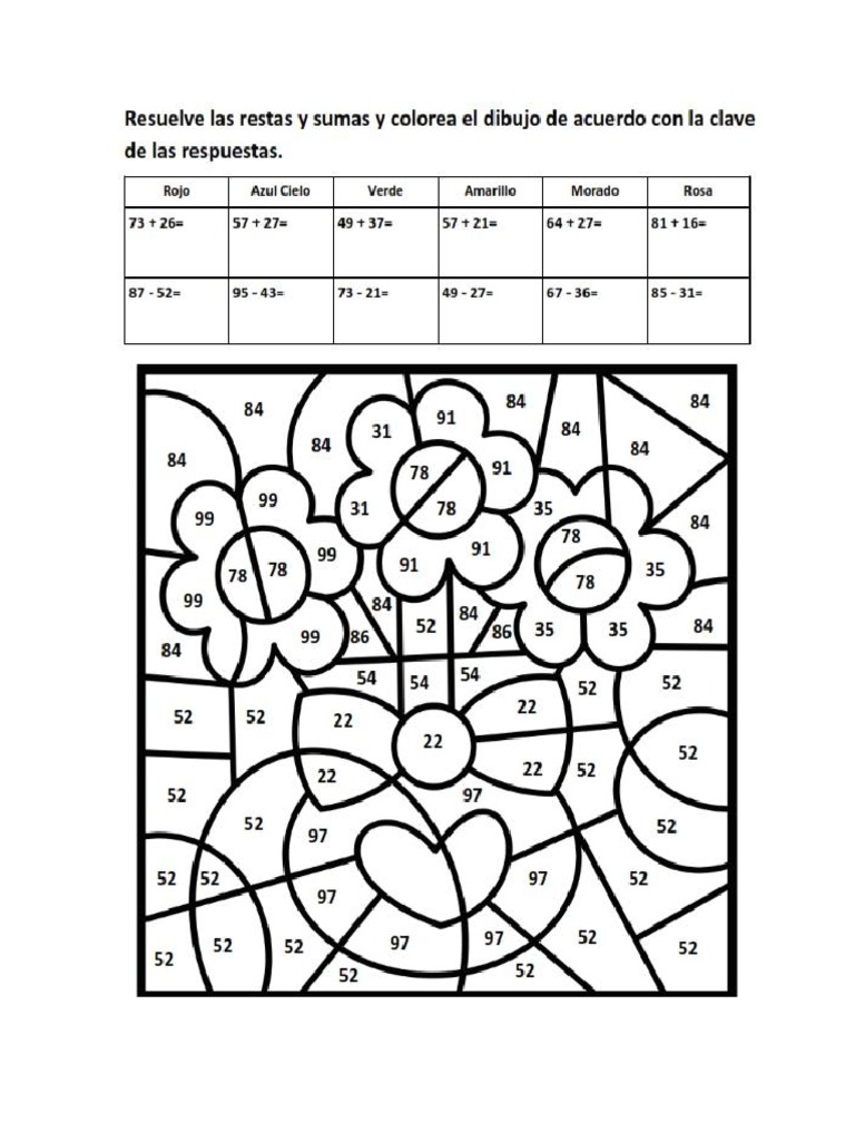 Sumas Con Dibujos | PDF