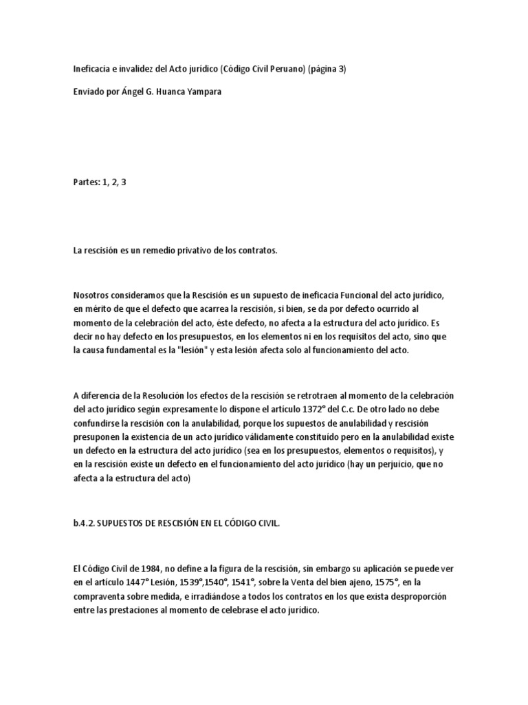 Ineficacia e Invalidez Del Acto Jurídico | PDF | Nulo (ley) | Doctrina de Políticas Públicas