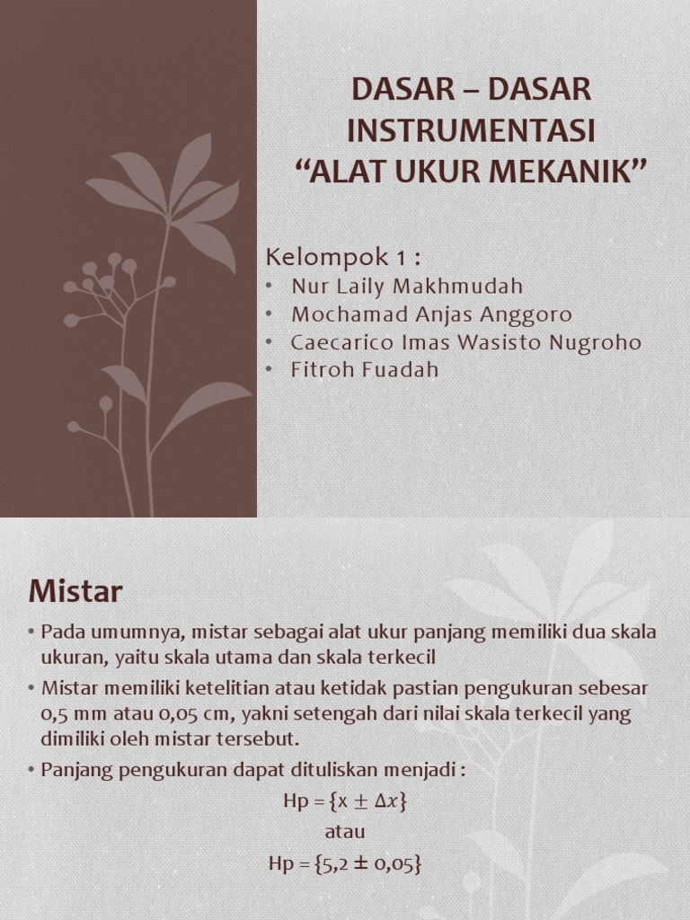Dasar - Dasar Instrumentasi | PDF