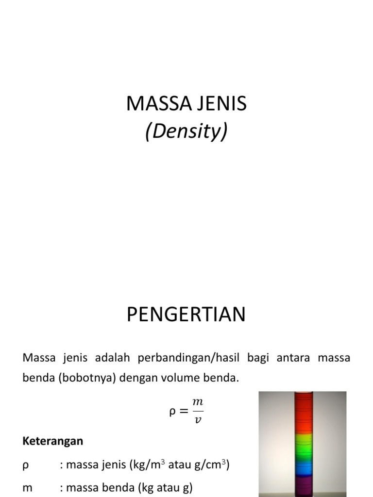 Massa Jenis | PDF
