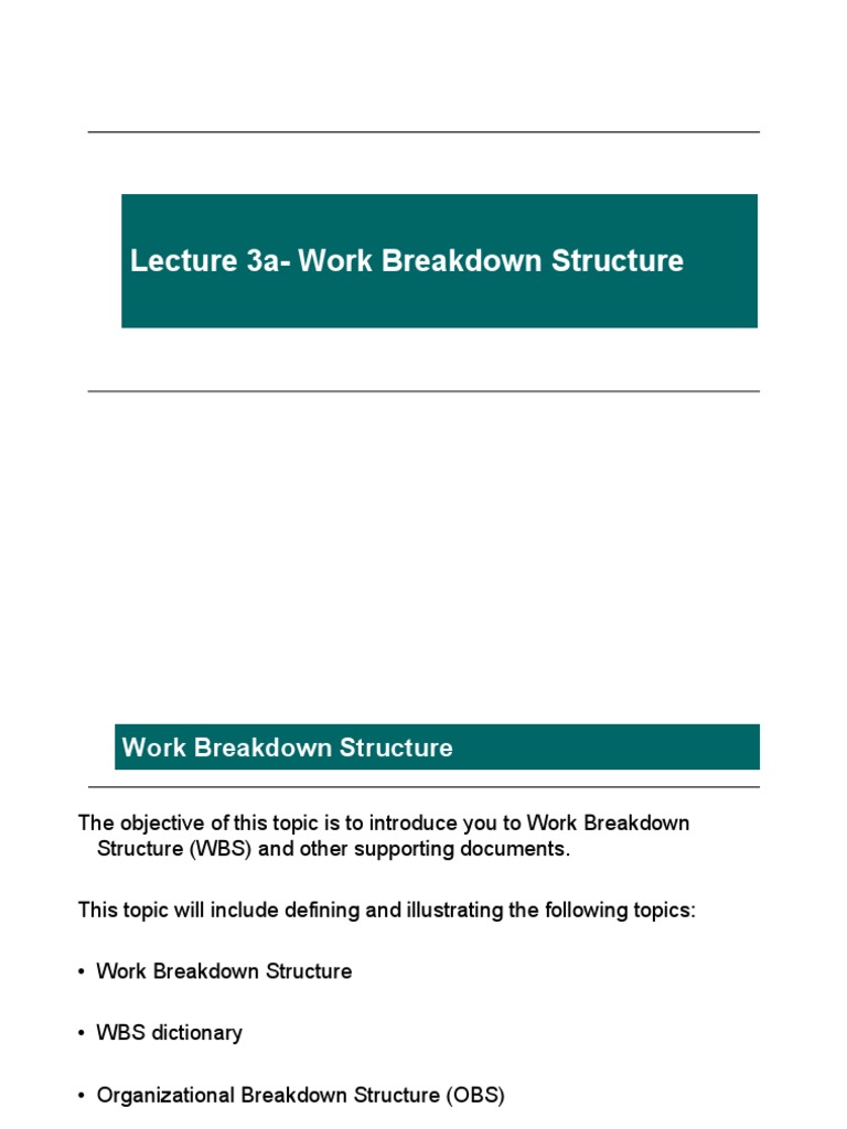 Work Breakdown Structure | PDF | Project Management | Business