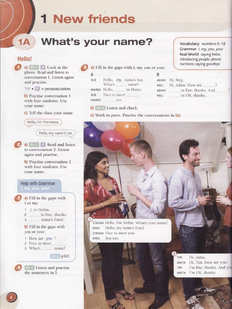 Face2Face Starter A1 Student Book | PDF