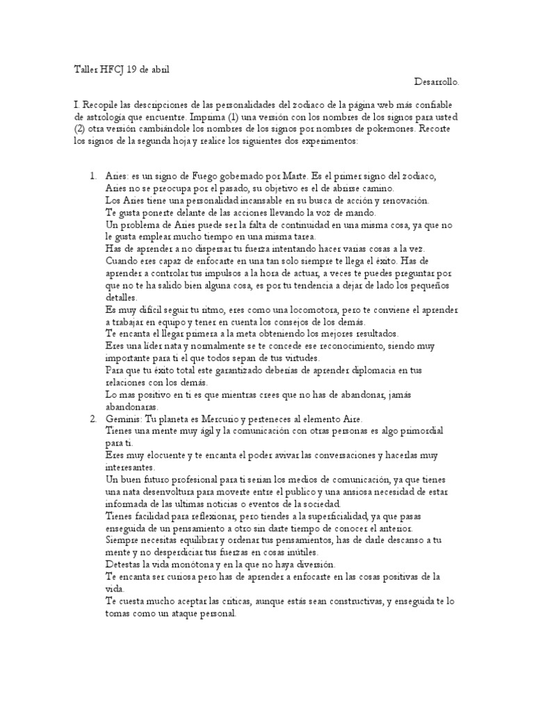 Taller HFCJ 19 de Abril | PDF | Autosuperación | Bienestar