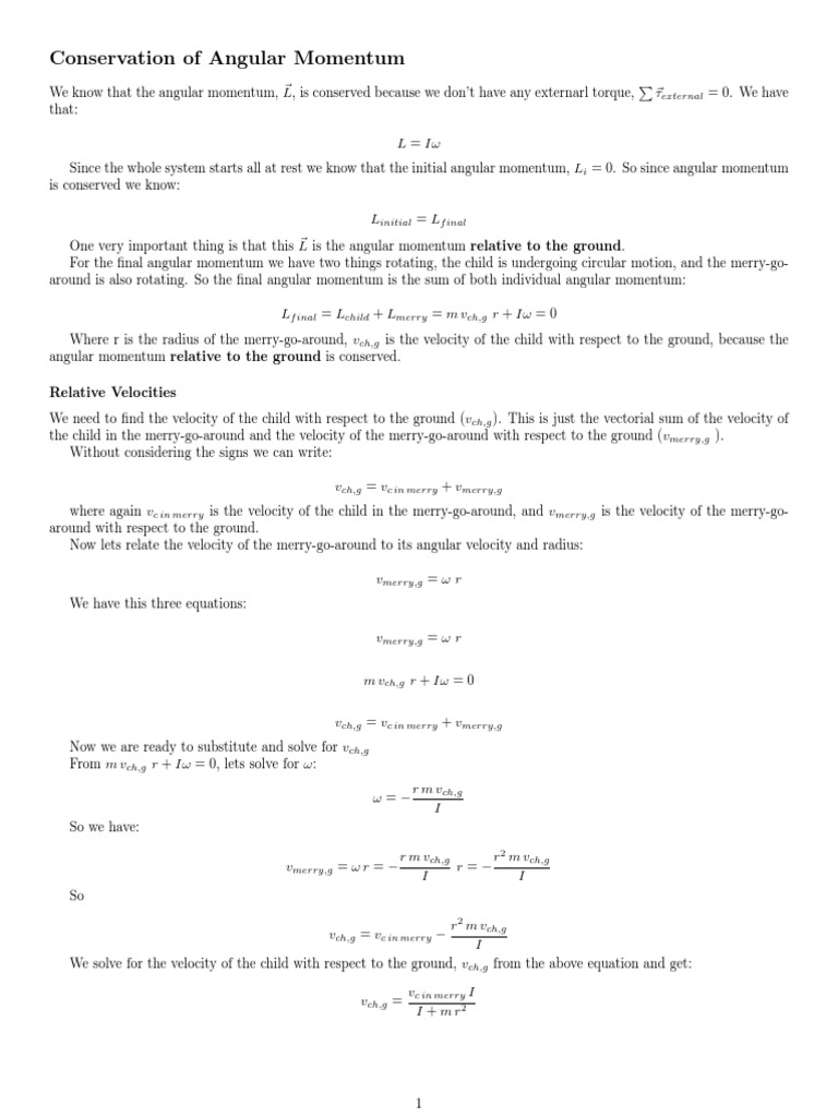 Angular Momentum Problem | PDF | Angular Momentum | Velocity