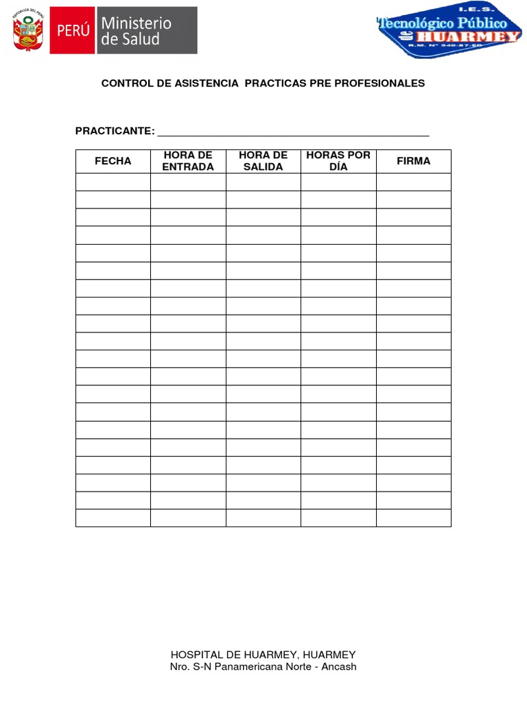 Ficha De Control De Asistencia De Practicas Pre Profe - vrogue.co Ficha De Control De Asistencia De Practicas Pre Profe - vrogue.co