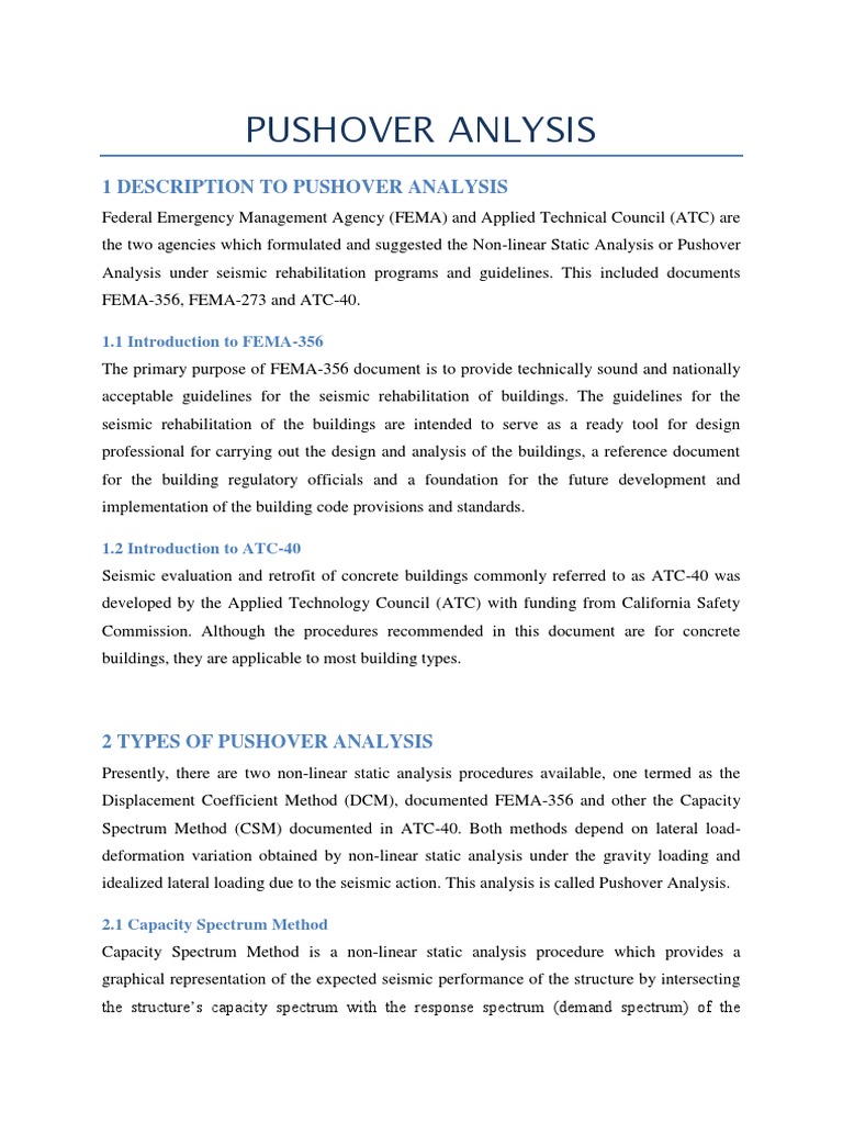 Pushover Analysis | PDF | Chemical Product Engineering | Mechanics