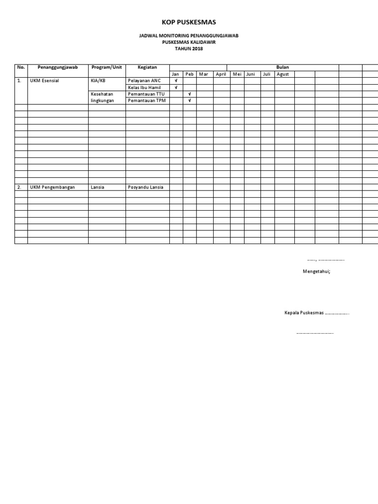 Contoh - Form Evaluasi Kinerja Dan Monitoring | PDF