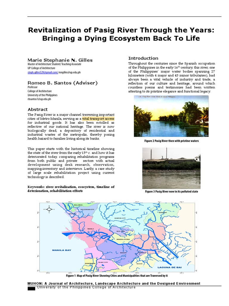 Revitalization of The Pasig River Throug PDF | PDF | Metro Manila | Manila