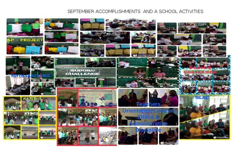 September Accomplishments and A School Activities | PDF