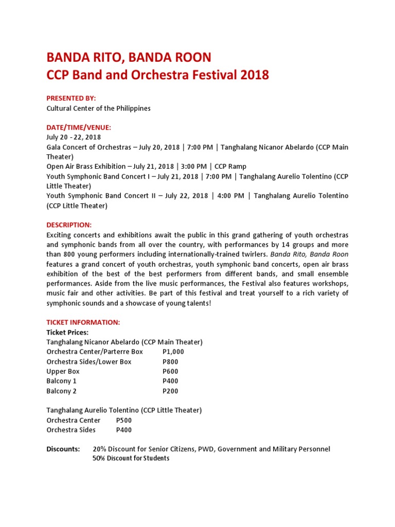 FACT SHEET - Band Rito Banda Roon | PDF | Musicians | Entertainment