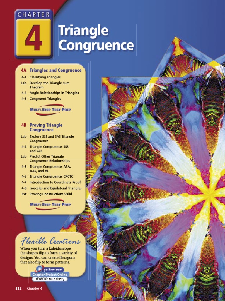 CH 4 Triangle Congruence | PDF | Triangle | Geometric Shapes