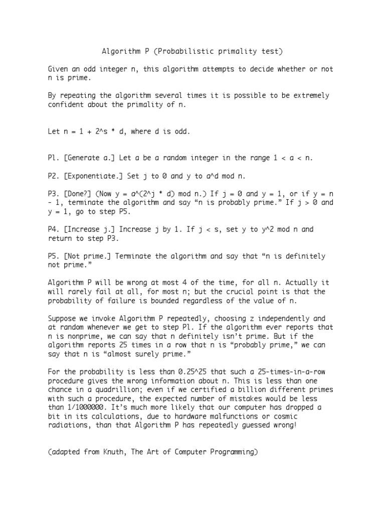 Miller-Rabin Primality Test | PDF | Prime Number | Algorithms