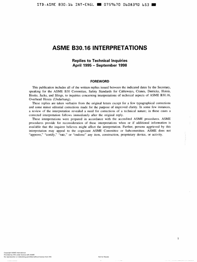 ASME B30.16 Interpretations.tmp | Business