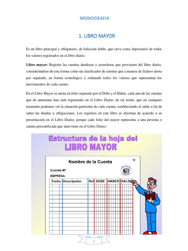 Libro Mayor | Contabilidad | Negocios
