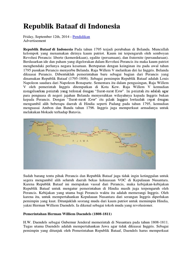 Republik Bataaf Di Indonesia | PDF