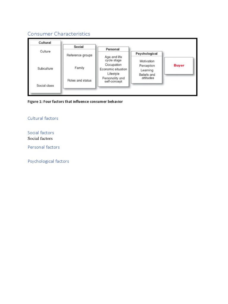 Consumer Characteristics: Cultural Factors | PDF | Psychology ...