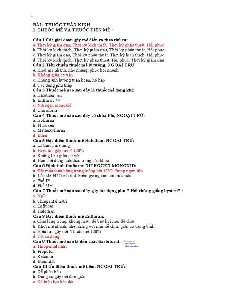 (123doc) 720 Cau Trac Nghiem Hoa Duoc Co Dap An | PDF