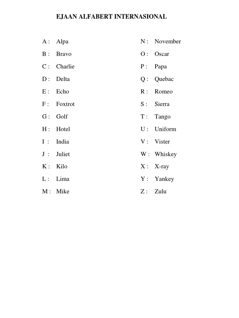 Ejaan Internasional | PDF