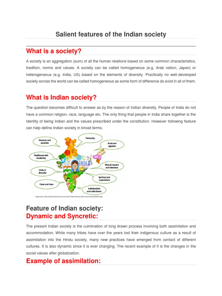 Salient Features of the Indian Society | Caste | Multiculturalism