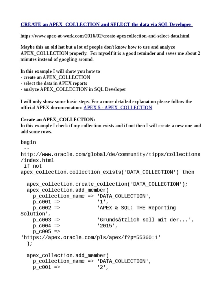 Apex Collection Troubleshoot Pdf Sql Computer Data