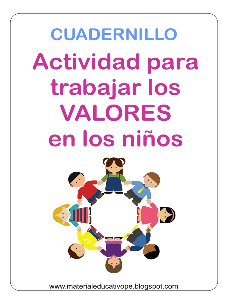 Actividad para Trabajar Los VALORES en Los Niños | PDF