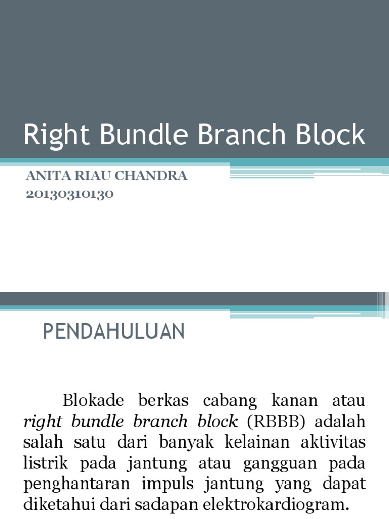 Right Bundle Branch Block | PDF
