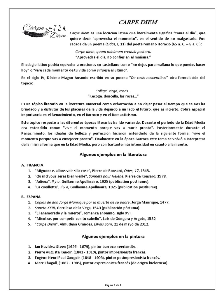 Carpe Diem | PDF
