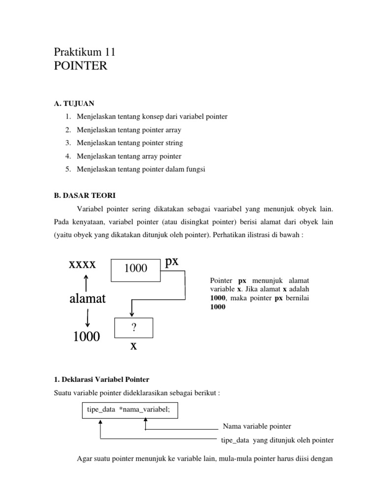 Prakt 11 Pointer | PDF | Metode & Bahan Ajar