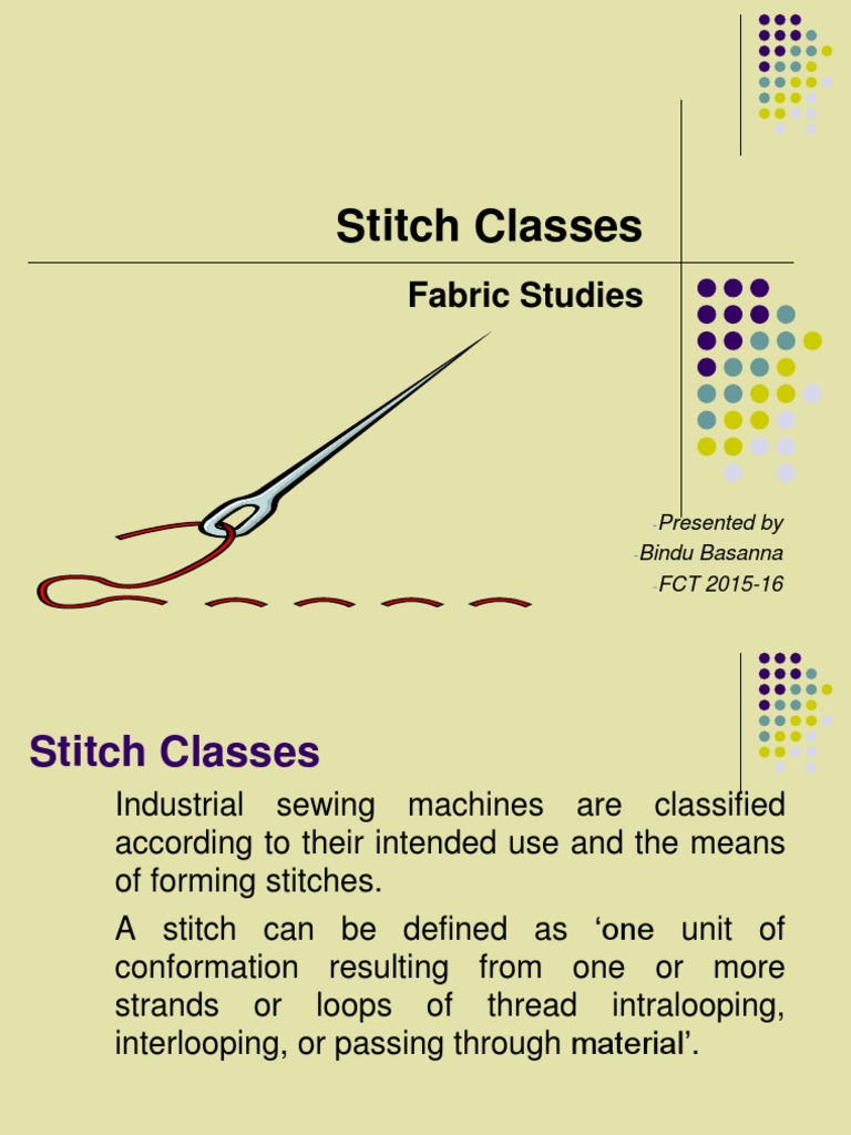 Stitch Classes | PDF | Knitting | Seam (Sewing)