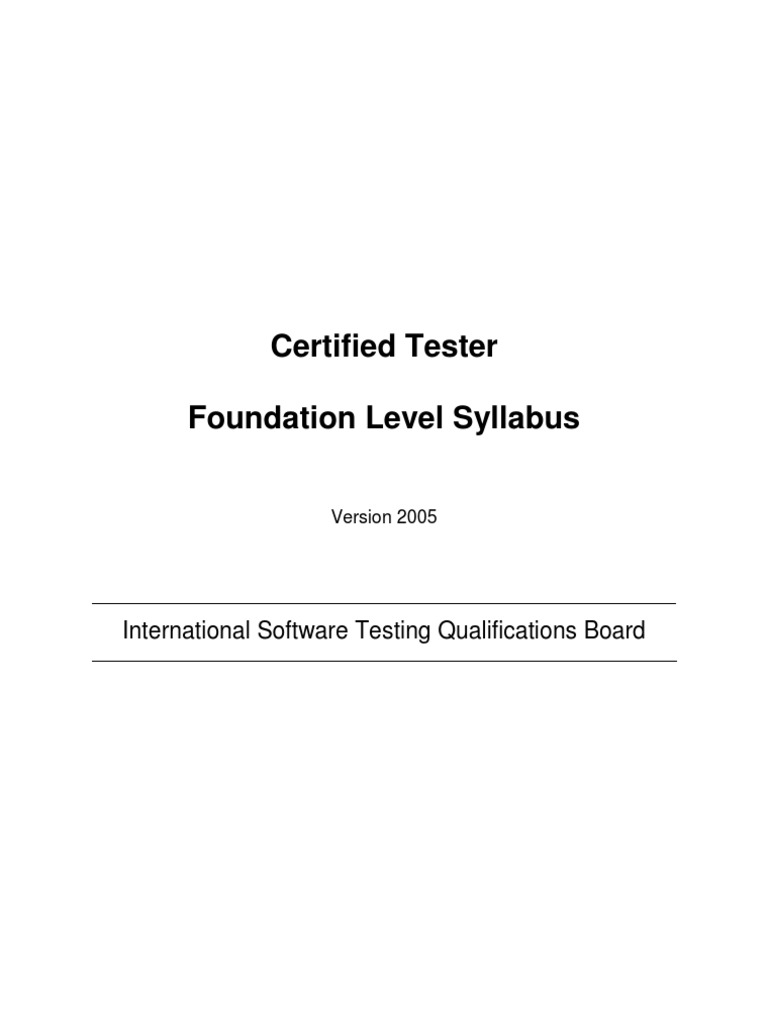 ISTQB Syllabus Foundation | PDF | Software Testing | Software Engineering