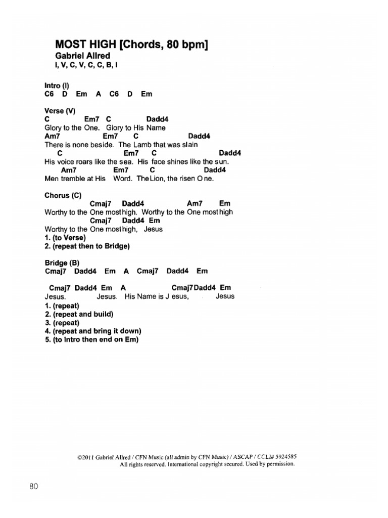 Most - High - Chords | PDF