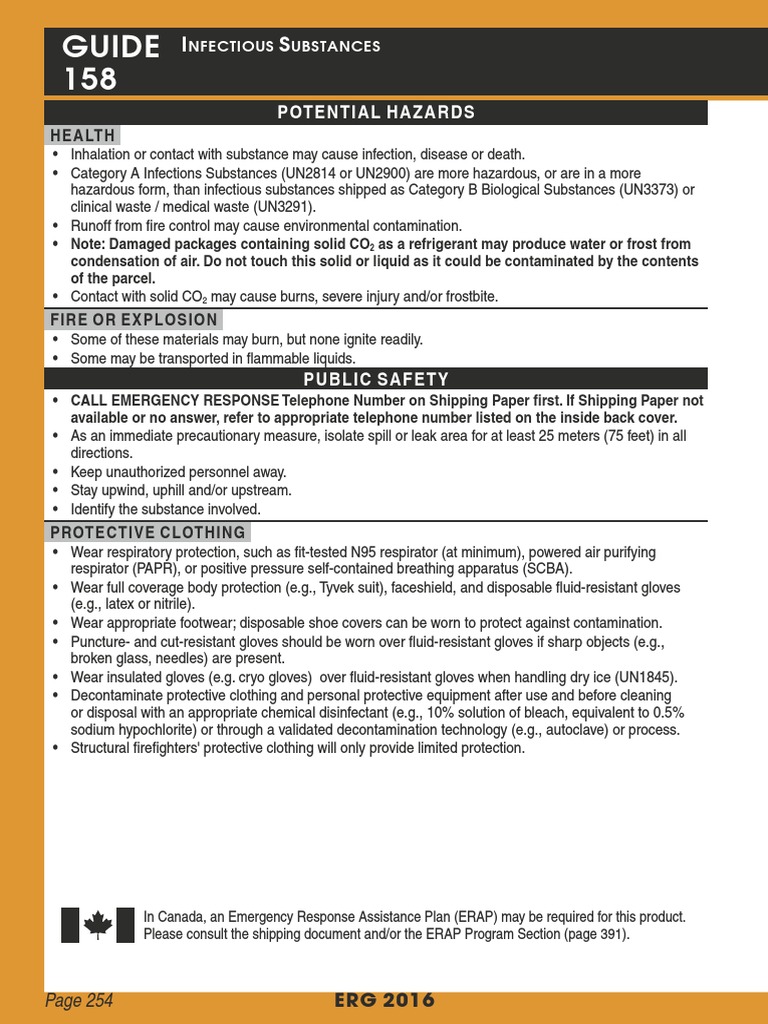 Guide 158: Potential Hazards | PDF | Bleach | Personal Protective Equipment