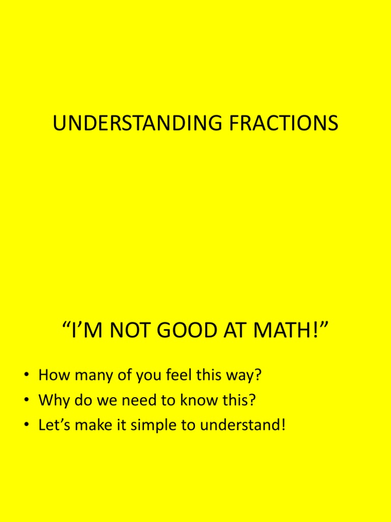 Understanding Fractions | PDF | Fraction (Mathematics) | Cognition