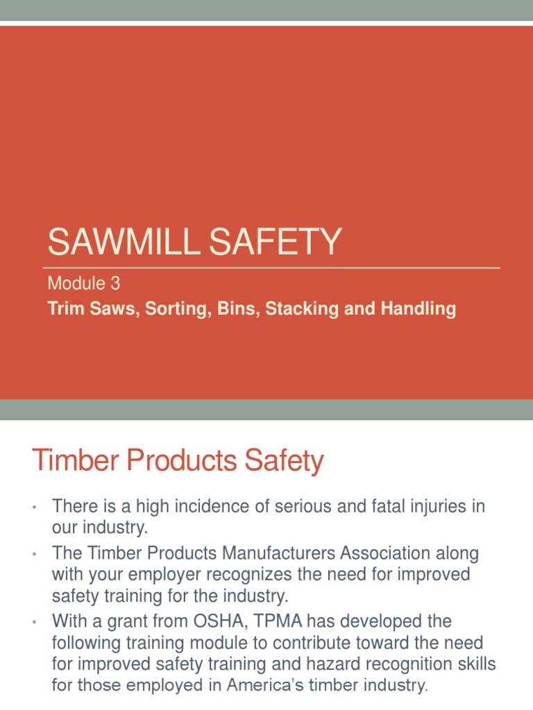 Sawmill Safety 3-Trim Saws | PDF | Occupational Safety And Health ...