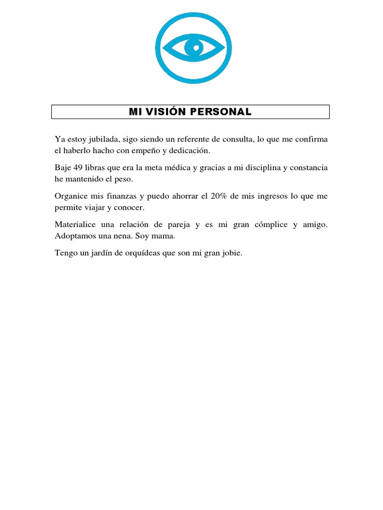 Mi Visión Personal | PDF