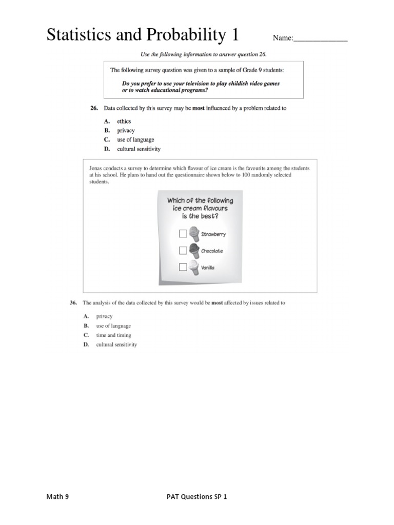 Statistics and Probability 1 | PDF