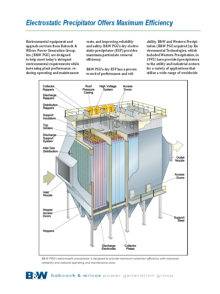 B&W Electrostatic Precipitators | PDF | Electromagnetism | Electricity