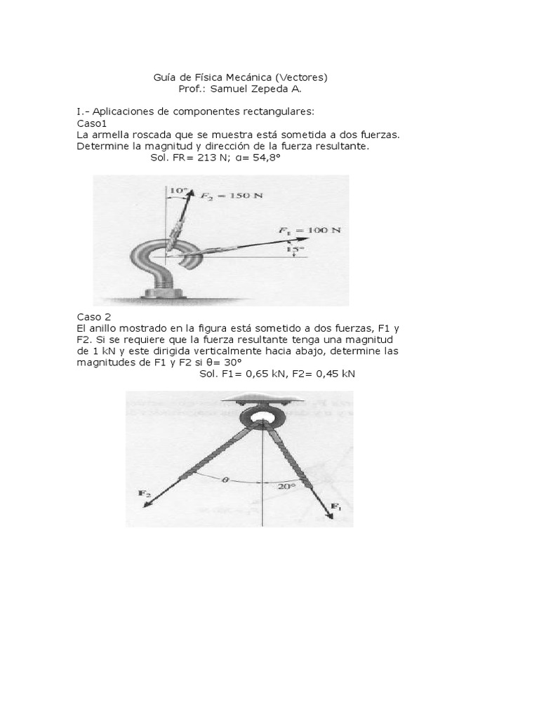 Guia De Vectores Pdf Vector Euclidiano álgebra Lineal