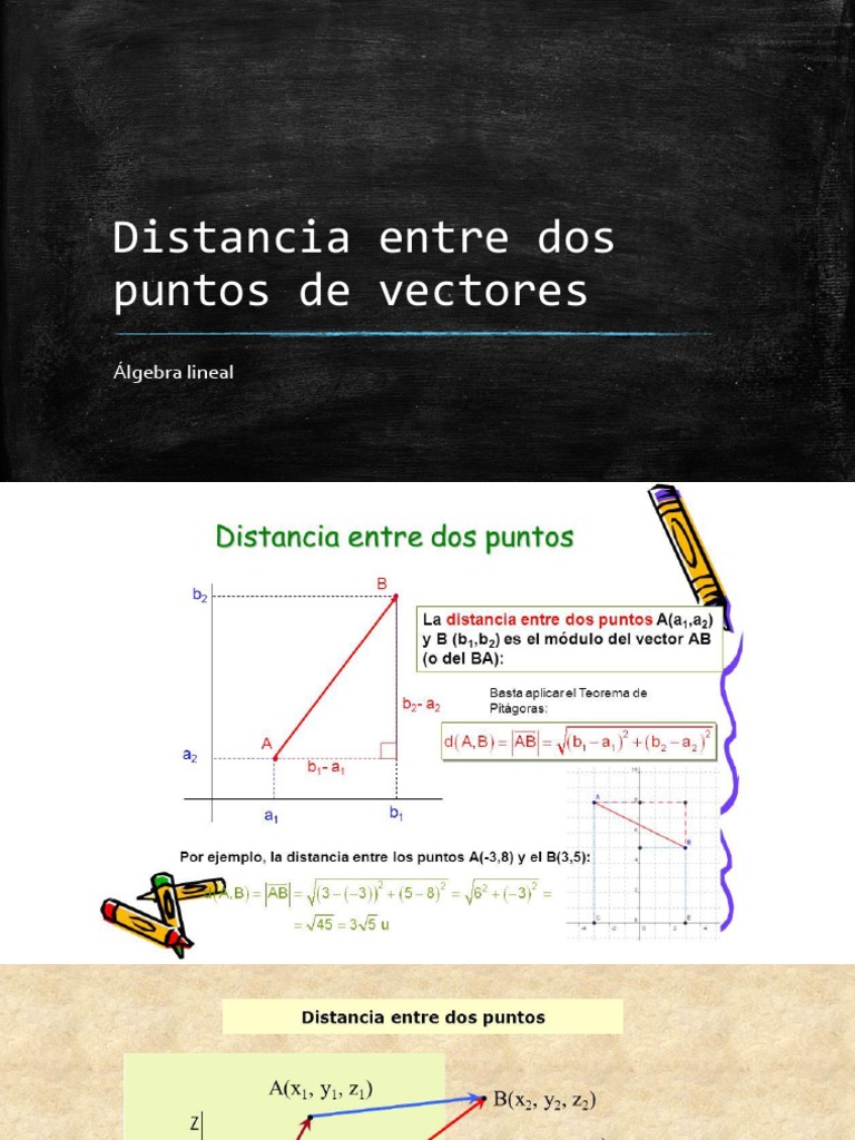 Distancia Entre Dos Puntos de Vectores | PDF | Álgebra | Álgebra lineal