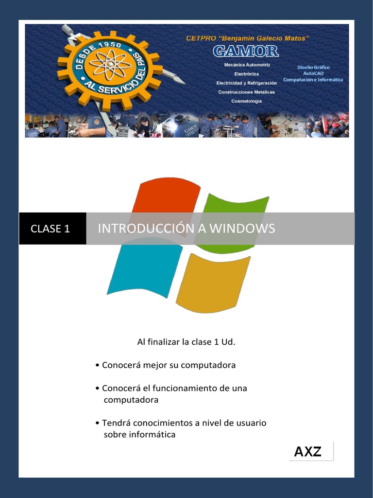 CLASE 1 Introduccion A Windows | PDF | Point and Click | Sistema operativo