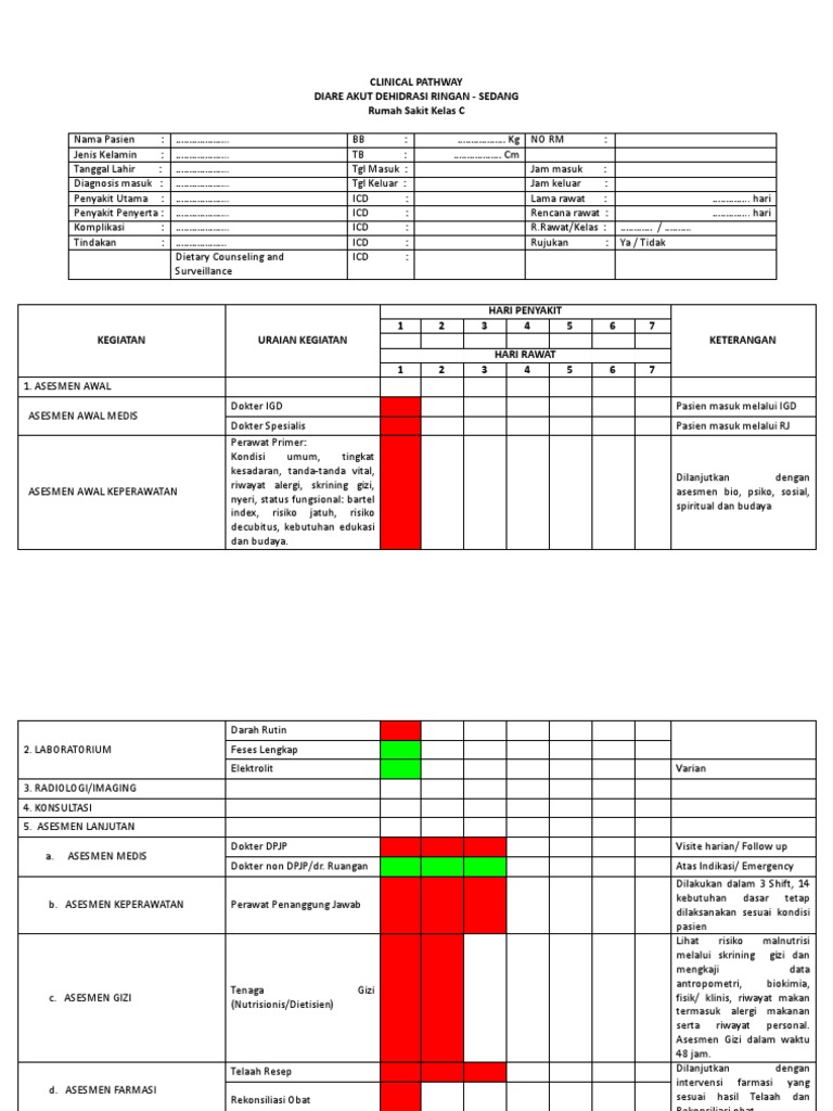 Pathway Diare Akut Dehidrasi Sedang | PDF