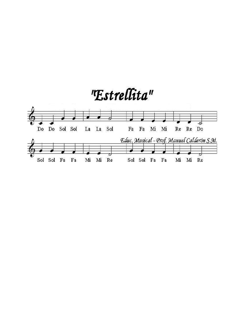 Notas Estrellita Donde Estas | PDF