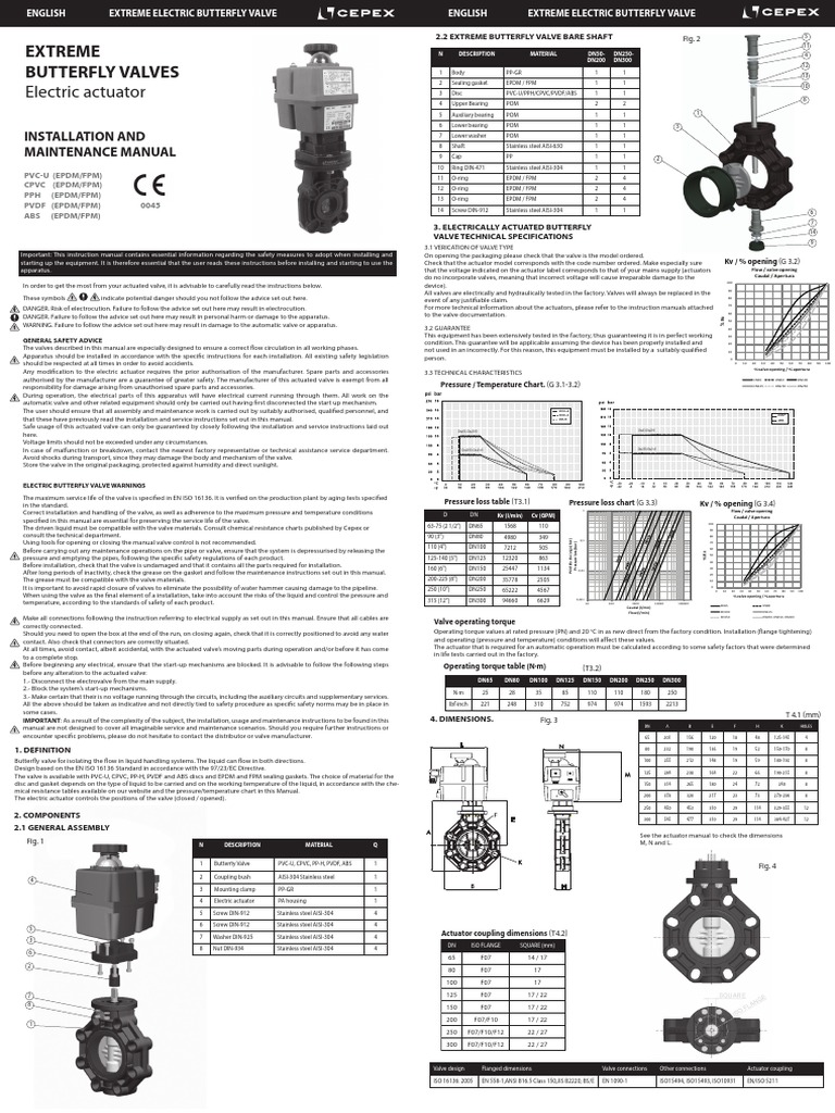 Cepex Electric Butterfly Valve Extreme | PDF | Valve | Pipe (Fluid ...