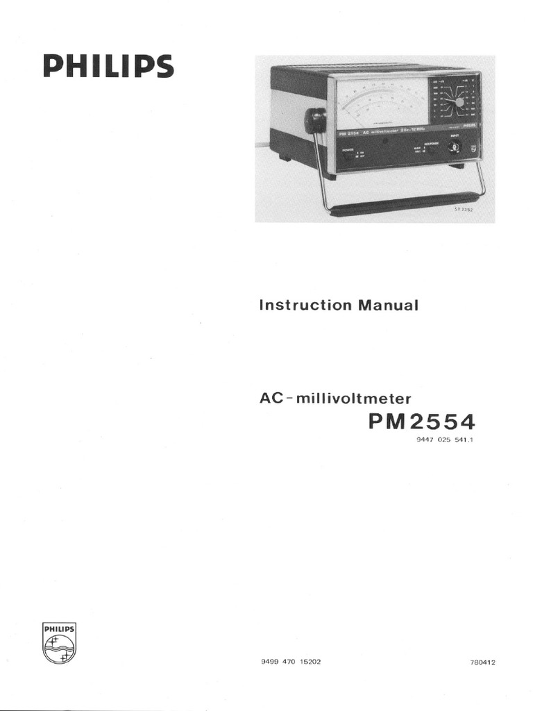 Philips PM2554 Service, User ID4110 PDF | PDF