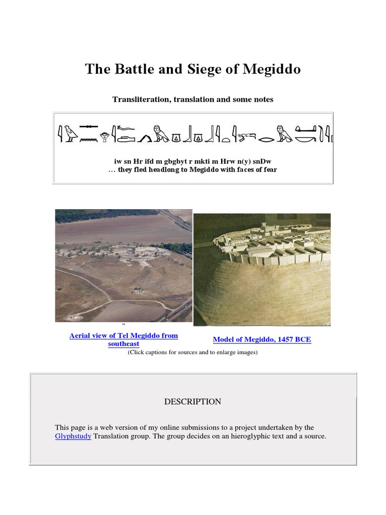 Battle of Megiddo: Thutmose III's Victory | PDF | Linguistics